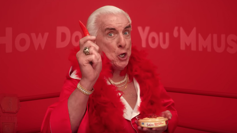 Ric Flair Featured In Hummus Commercial During Super Bowl, The Rock ...