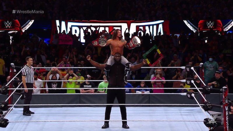 Omos Dominates In Debut, Wins WWE RAW Tag Team Titles