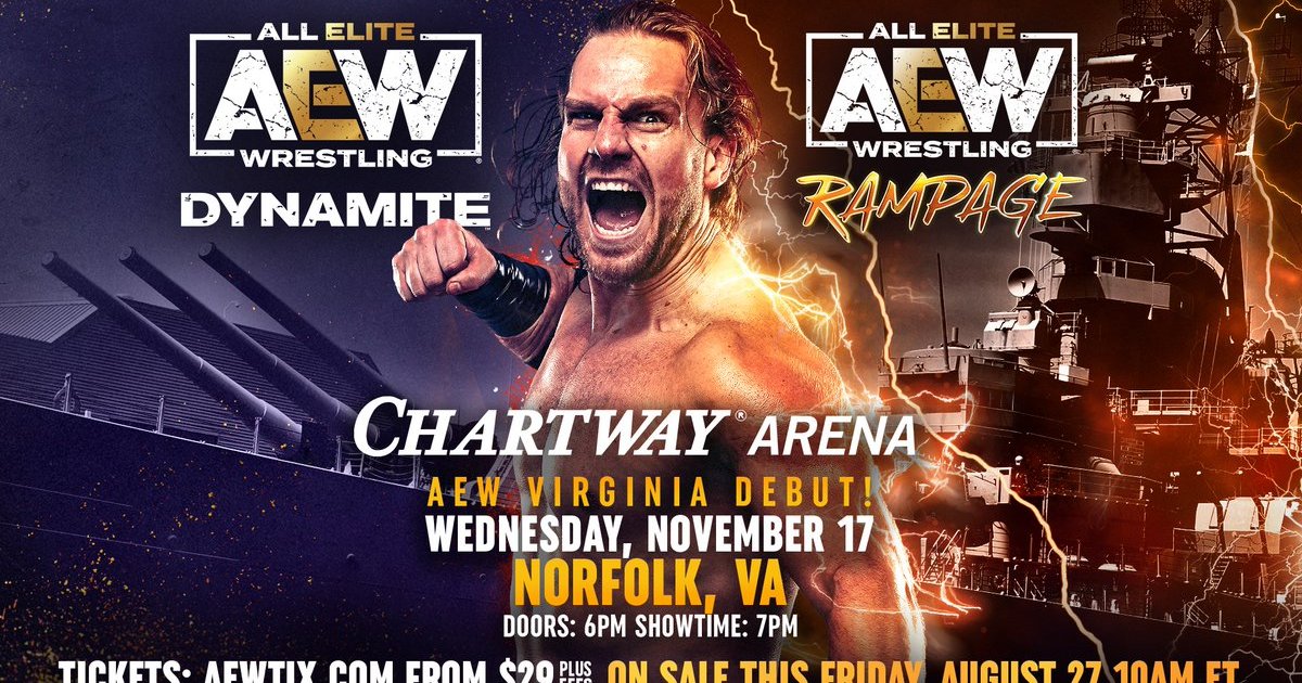 AEW Announces Virginia Debut With 11/17 Dynamite And Rampage Tapings ...
