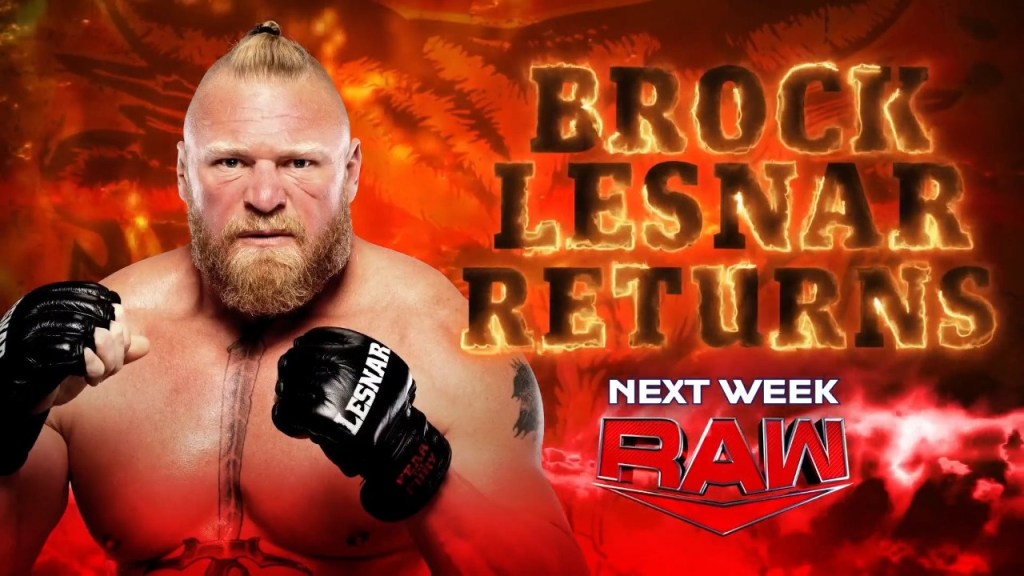Brock Lesnar Announced For 10/31 WWE RAW