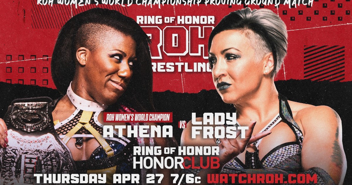 Athena vs. Lady Frost Set For 4/27 ROH TV, Updated Card