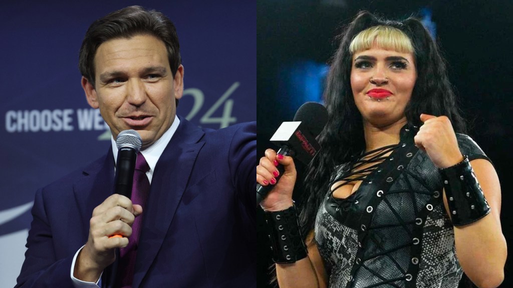 Steph De Lander Wrestled In Front Of Ron DeSantis At WWE PC