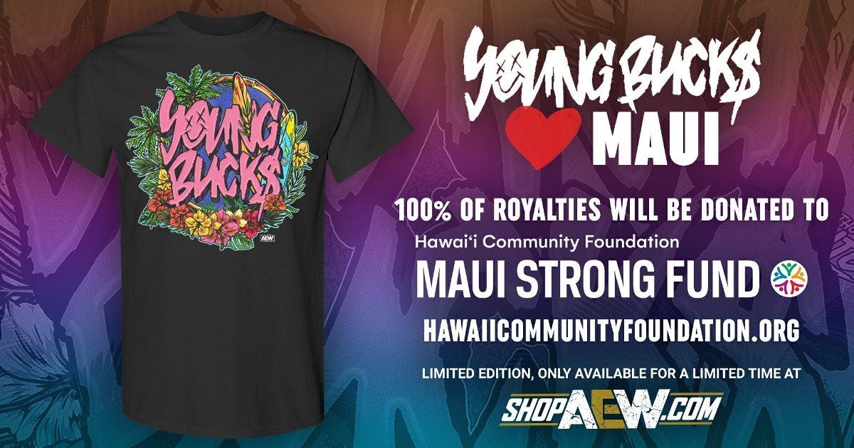 AEW Releases New Shirt To Support To Maui Strong Fund
