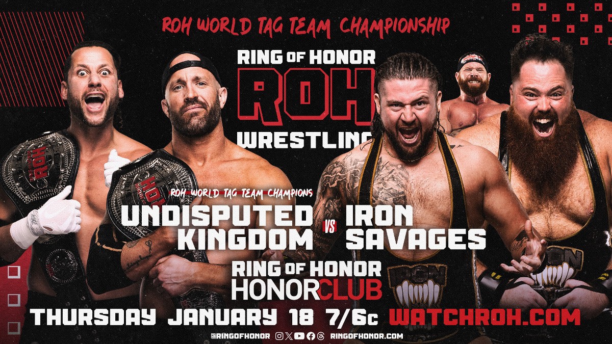 ROH Tag Title Match And More Set For 1/18 ROH On HonorClub