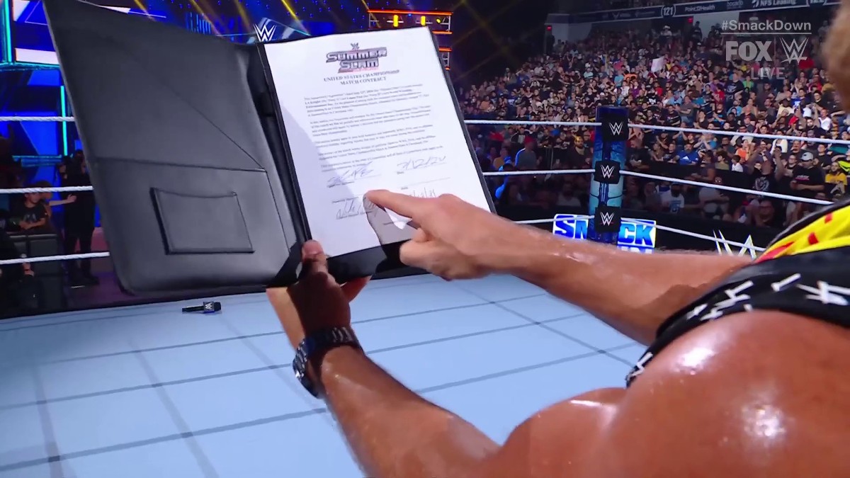 LA Knight Reveals Contract For US Title Match At SummerSlam On WWE ...