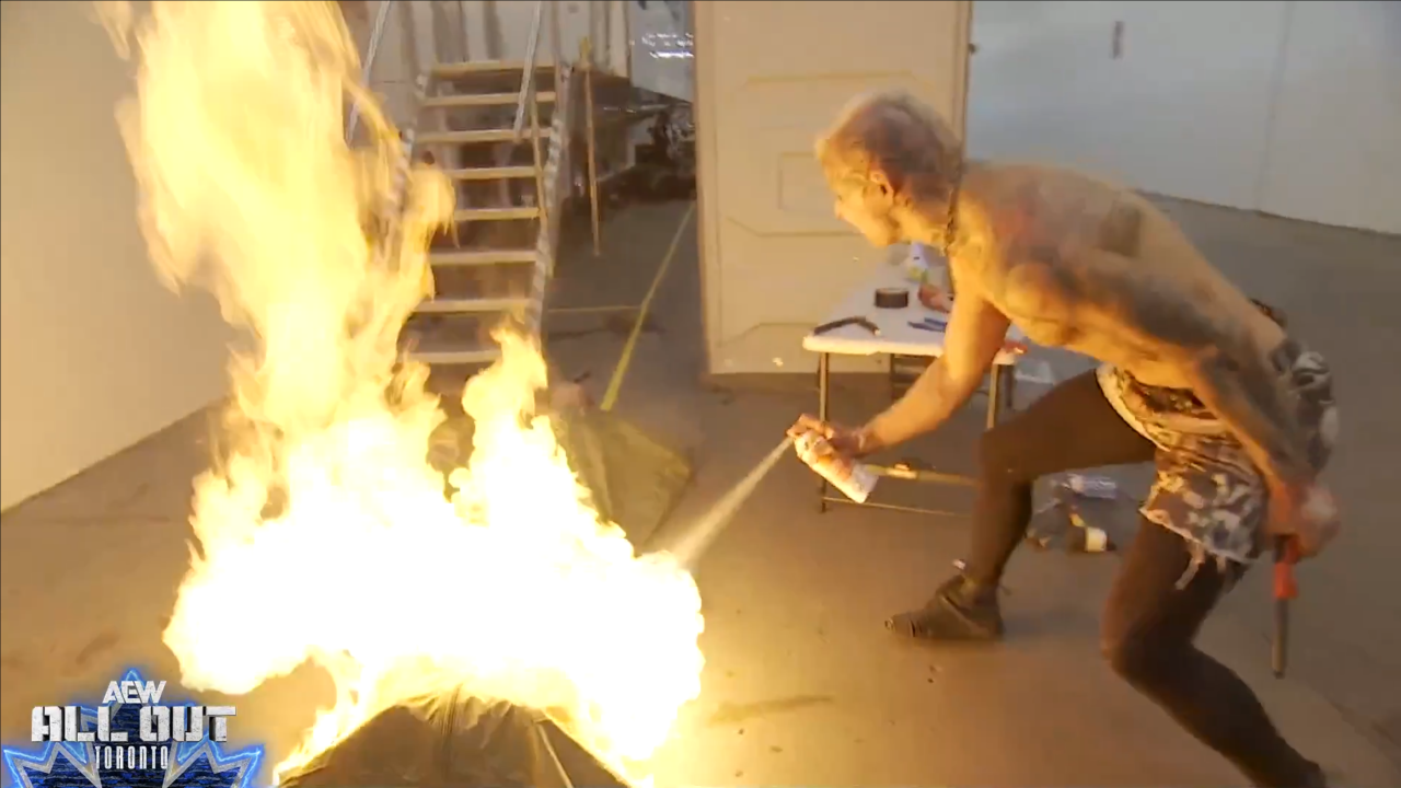 Darby Allin Sets Jon Moxley On Fire At AEW All Out - Wrestlezone