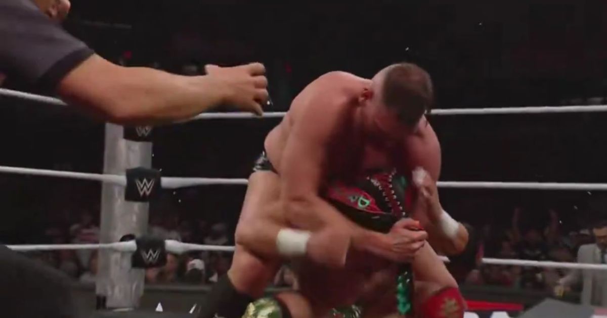 Dragon Lee Unmasked on WWE RAW Match (Photo)