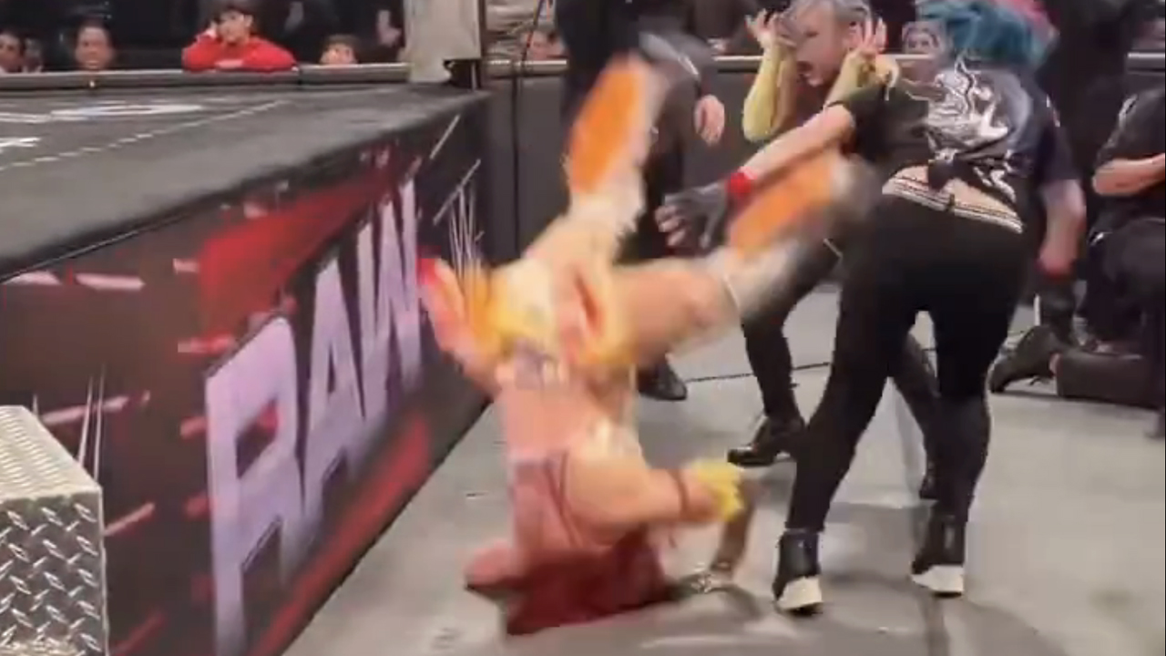 New Angle Of IYO SKY’s Scary Fall on WWE RAW Goes Viral