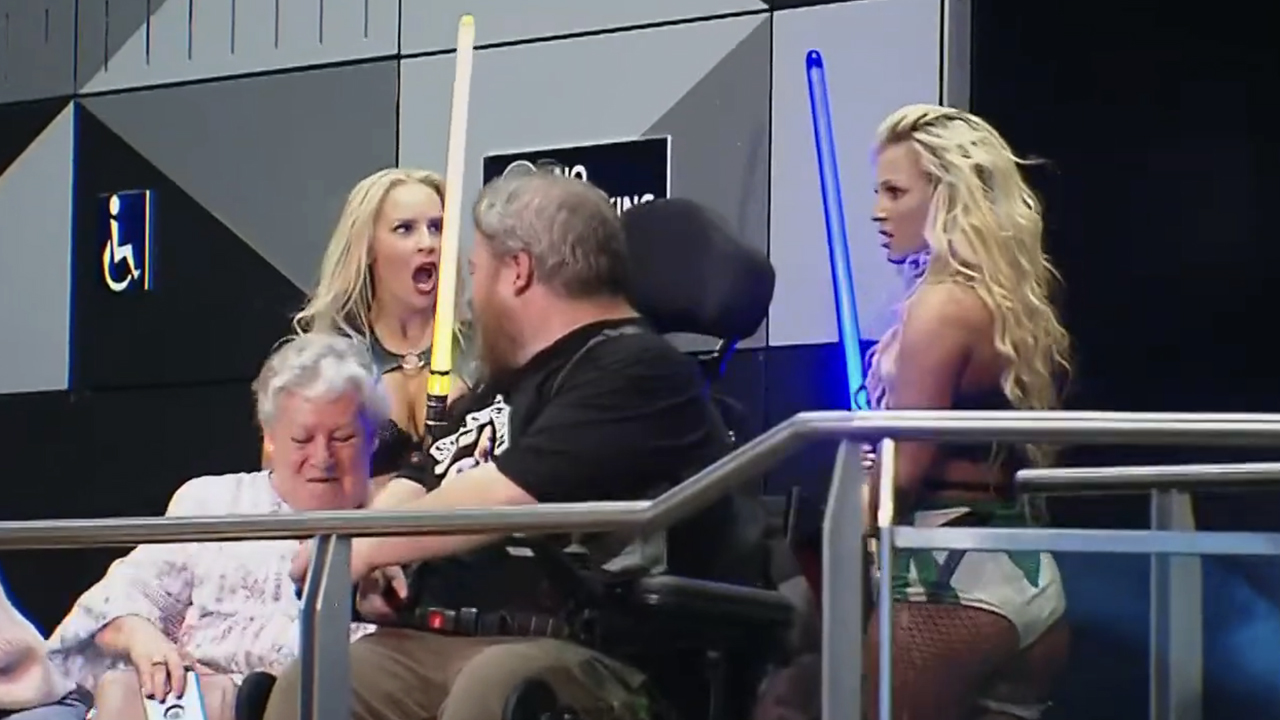 WATCH: Lightsaber Battle Breaks Out During Women’s Pro Wrestling Match ...