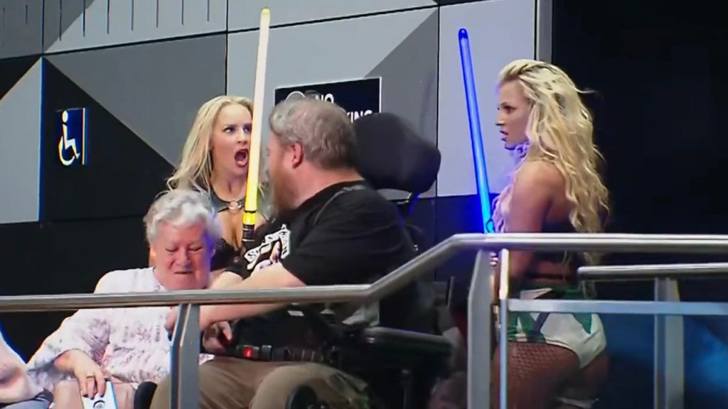 WATCH: Lightsaber Battle Breaks Out During Women’s Pro Wrestling Match ...